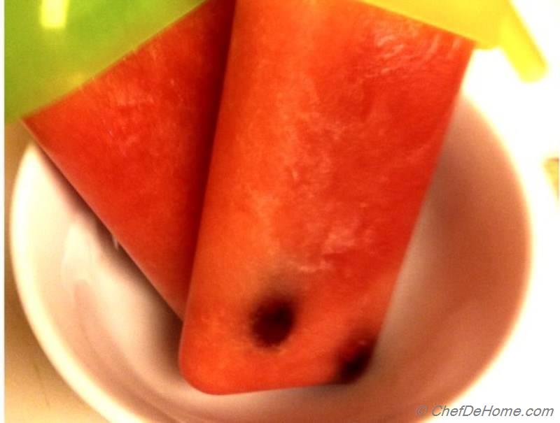 Watermelon and Grapes Ice Pops Recipe | ChefDeHome.com